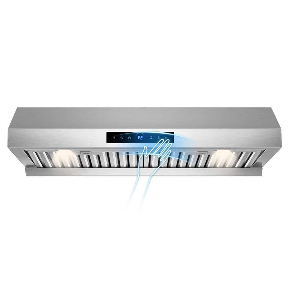 Hooure 30 in. 900 CFM Stainless Steel Range Hood with 4-Speed Settings ...