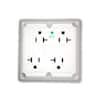 Leviton 20 Amp 125 V Hospital Grade Quadplex Outlet/Receptacle, White ...