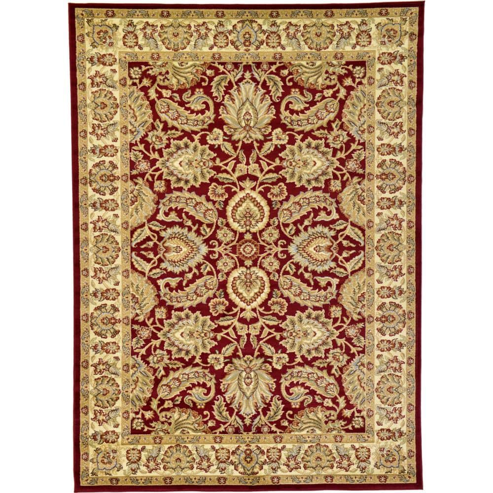 Unique Loom Voyage Asheville Red 7' 0 x 10' 0 Area Rug 3118201 - The ...