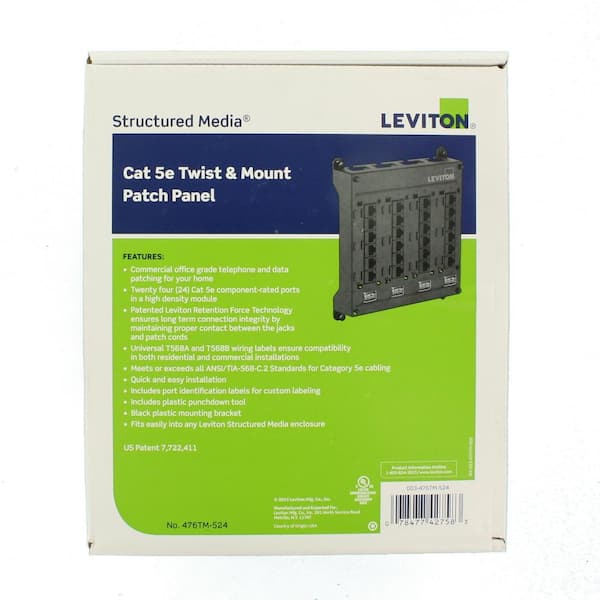 Buy Structured Media Twist and Mount Patch Panel with 24 Cat 5e Ports ...
