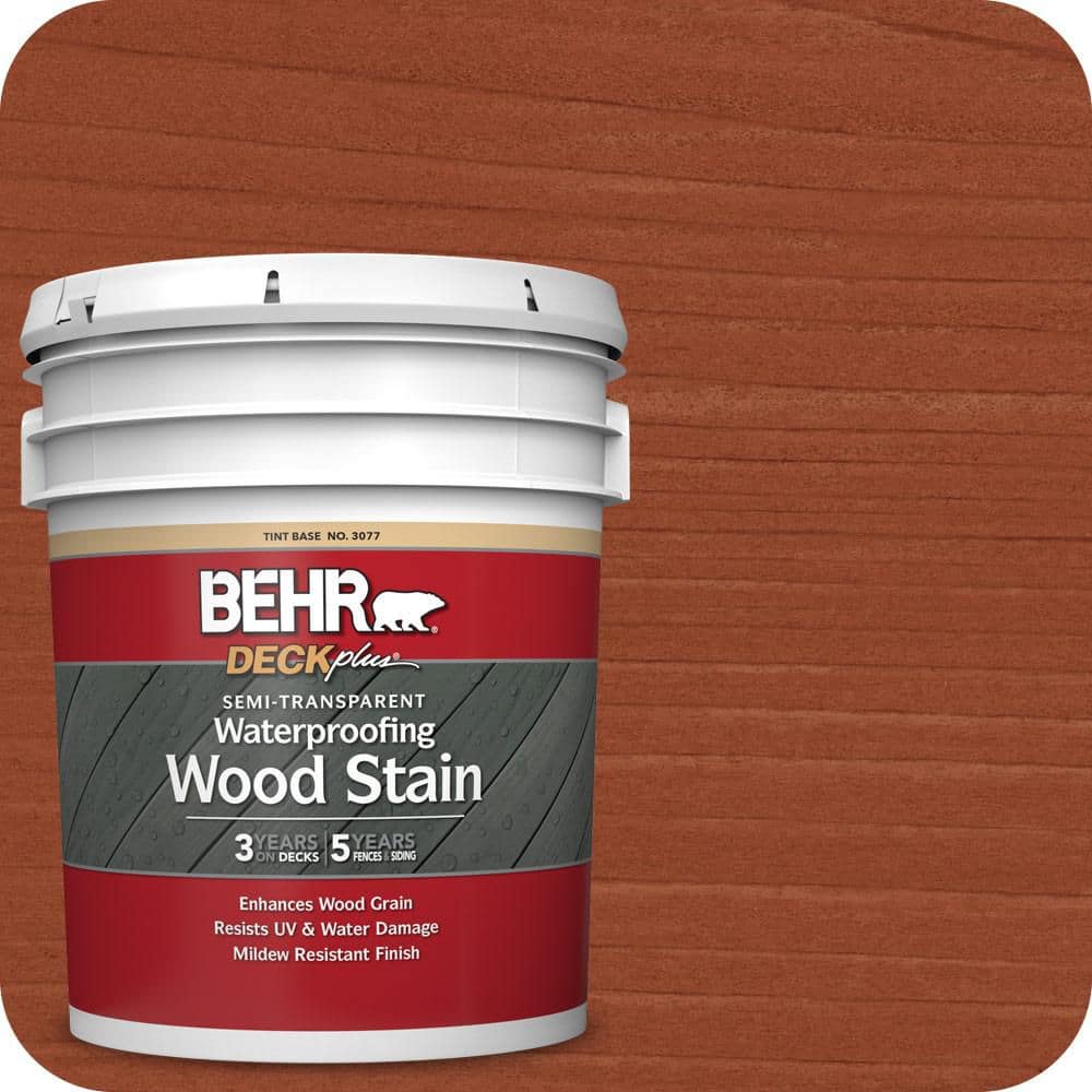 BEHR DECKplus 5 gal. #ST-236 Western Redwood Semi-Transparent ...