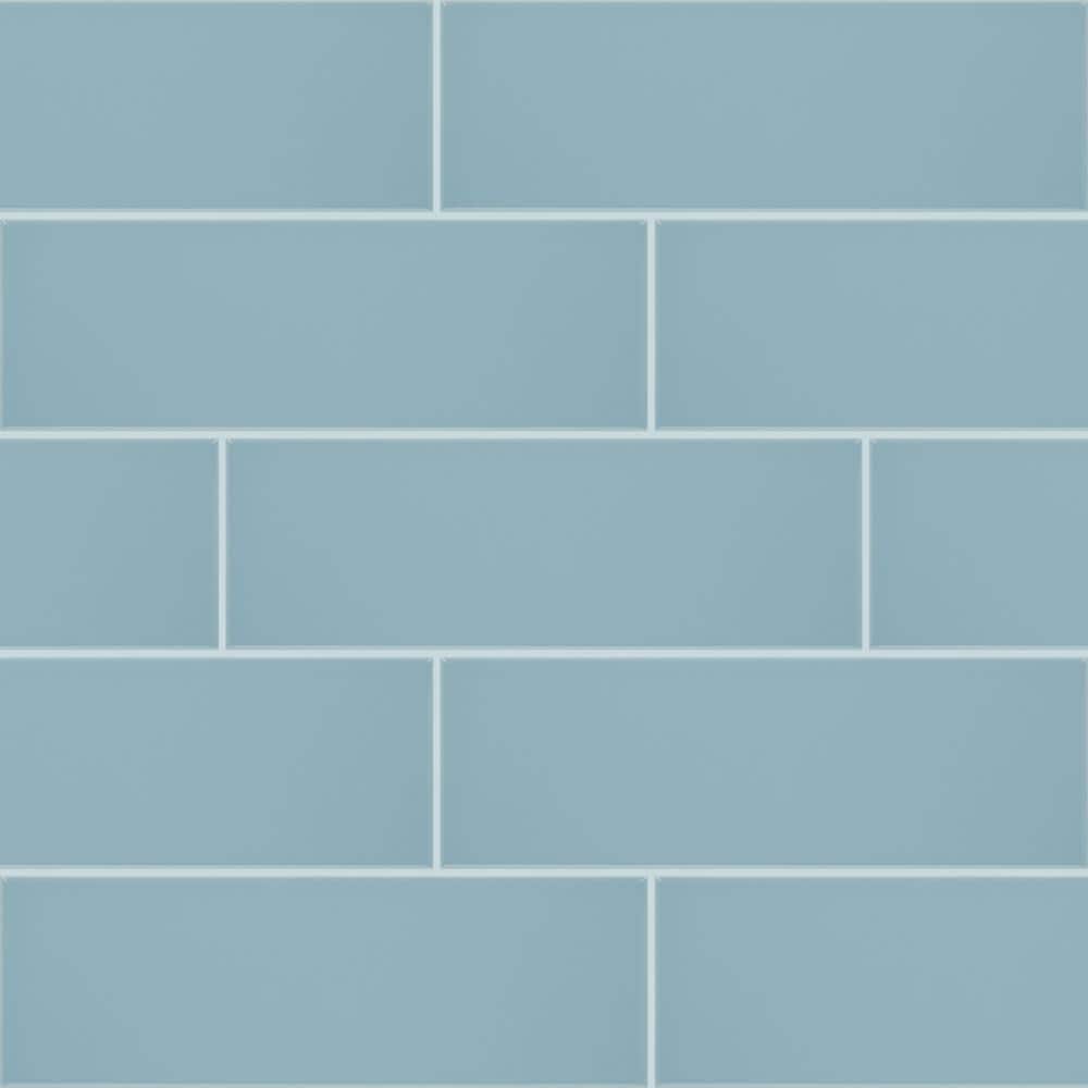 Daltile Restore Tide Blue 4-1/4 in. x 12-7/8 in. Glossy Ceramic Wall ...