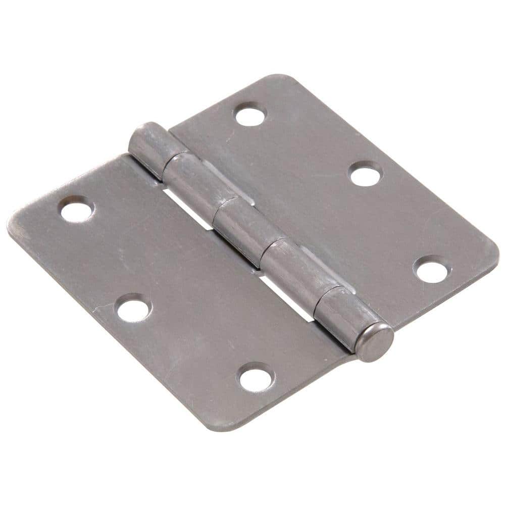 Hardware Essentials 3-1/2 in. Satin Chrome Residential Door Hinge with ...