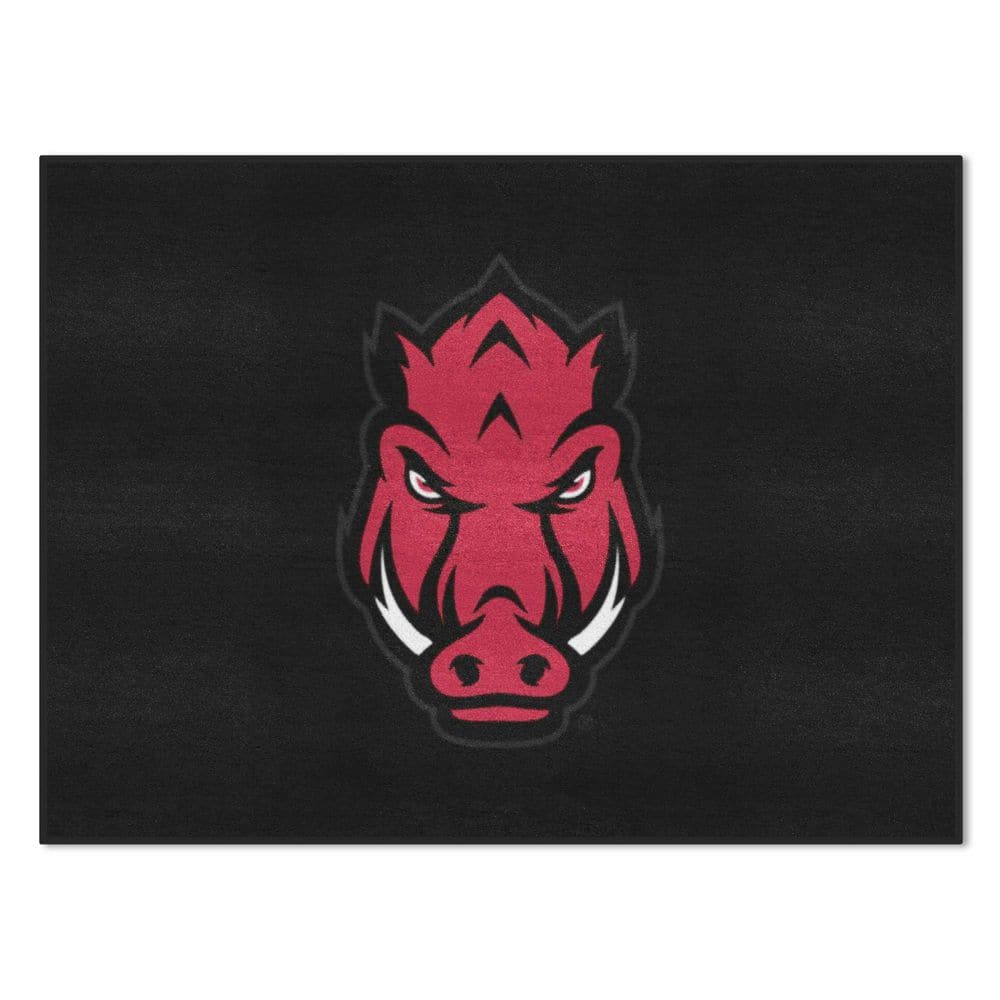 FANMATS Arkansas Razorbacks All-Star Black 3 ft. x 4 ft. Area Rug 35869 ...