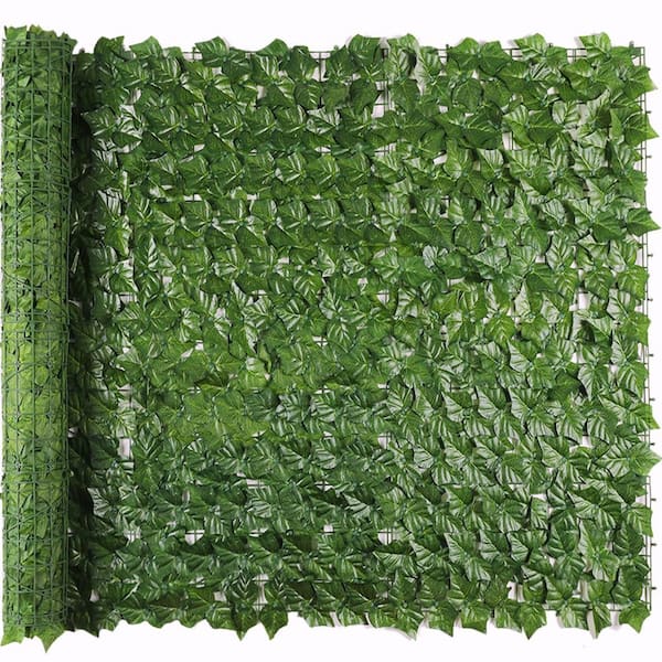 Reviews for 1 in. Artificial Green Hedge Panel UV Resistant Privacy ...