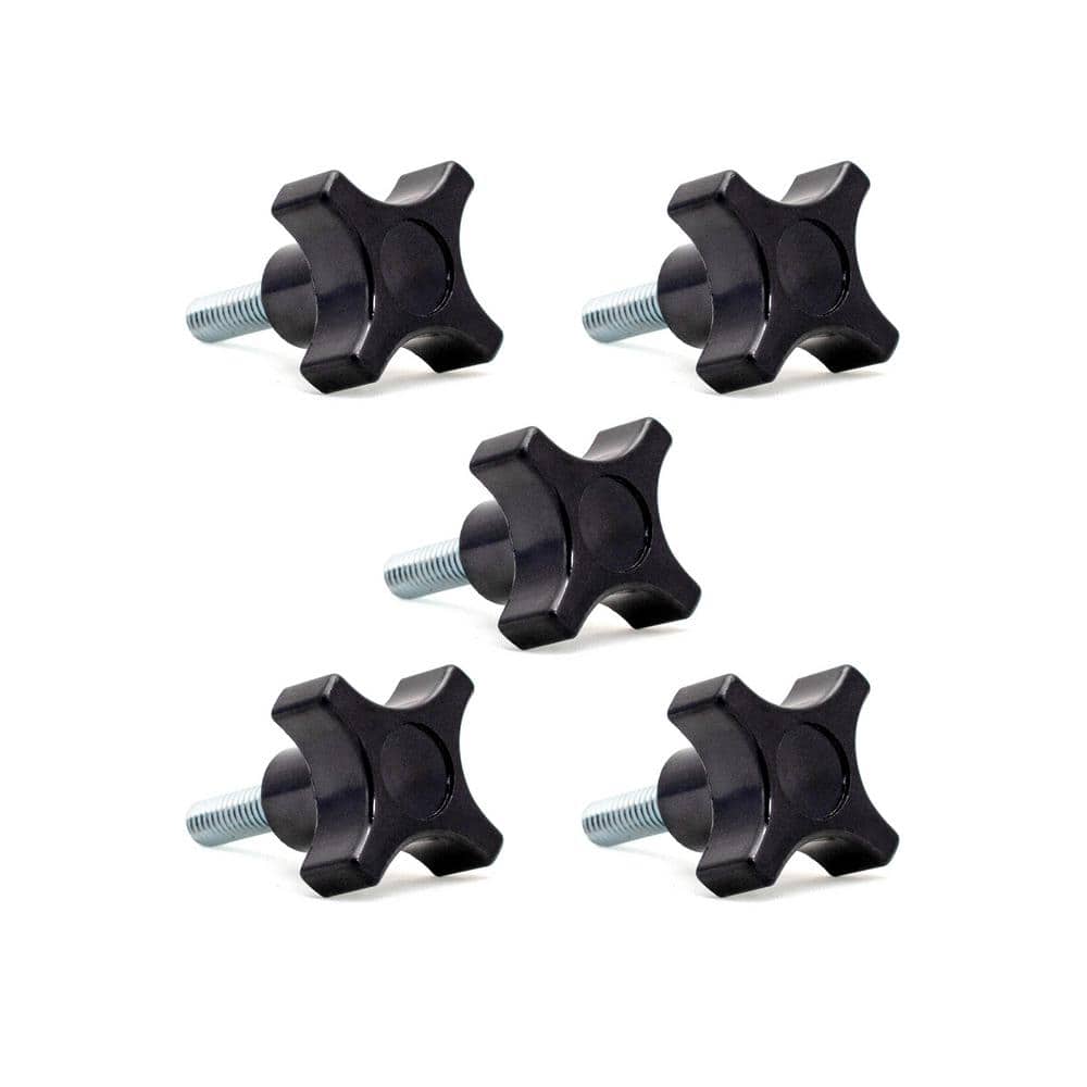 POWERTEC 1/4 in.-20, 4-Point Stud Knob (5-Pack) QNB3008