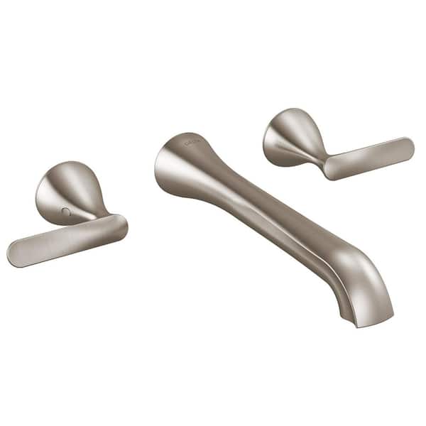 Delta Bonacci Double Handle Wall Mounted Bathroom Faucet in Lumicoat ...