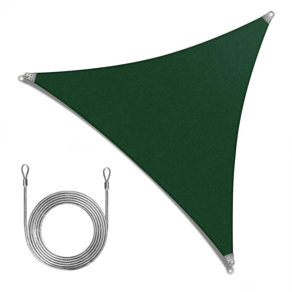 Super Ring 32 ft. x 32 ft. x 32 ft. Triangle Sun Shade Sail with Cable ...