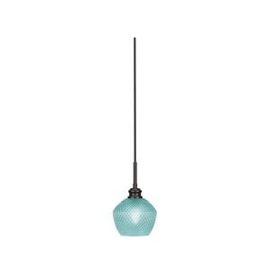 Albany 60-Watt 1-Light Espresso Pendant Mini Pendant Light Turquoise ...