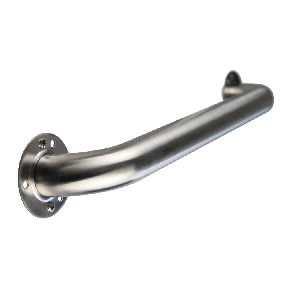 Glacier Bay 24 in. x 1-1/2 in. Exposed Screw Grab Bar in Brushed ...