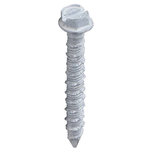 Tapcon 1/4 in. x 1-1/4 in. White Ultrashield Hex-Washer-Head Concrete Anchors (8-Piece) 24141 ...