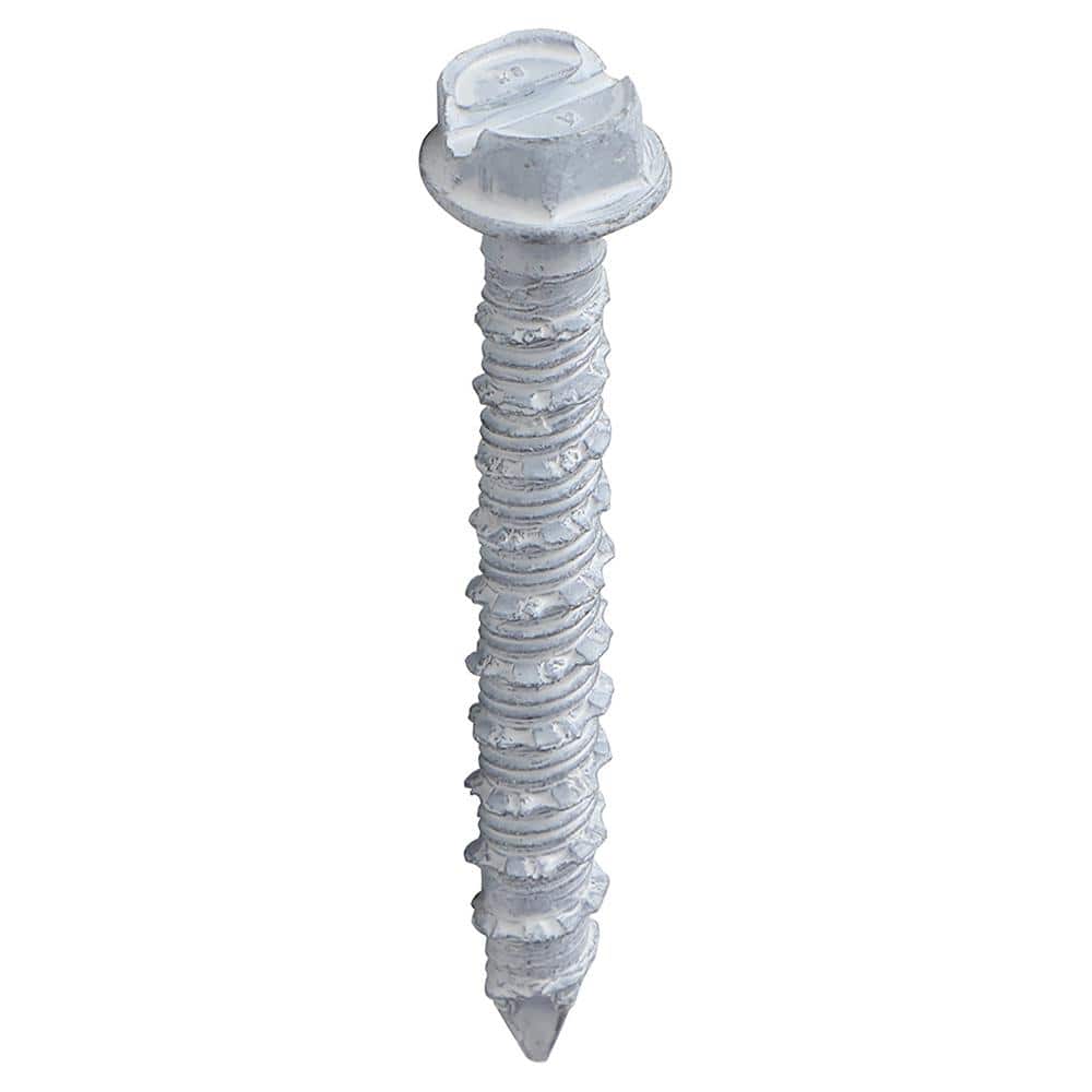 Tapcon 1/4 in. x 1-1/4 in. White Ultrashield Hex-Washer-Head Concrete Anchors (75-Piece) 24341 ...