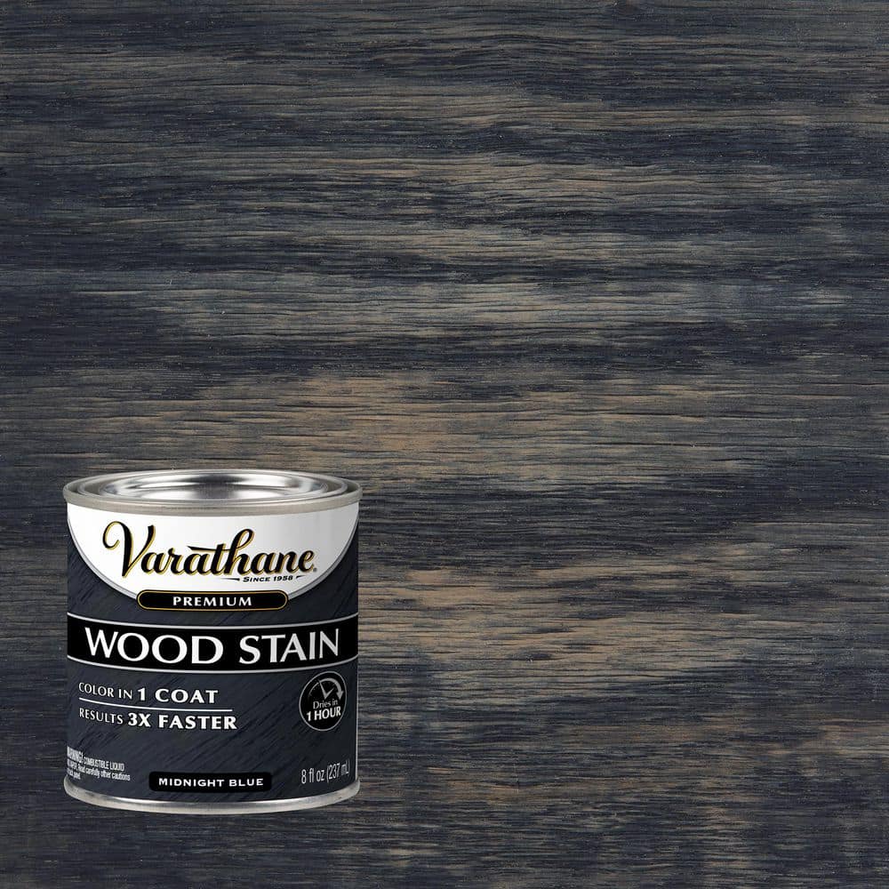 Varathane 8 oz. Midnight Blue Premium Fast Dry Interior Wood Stain ...