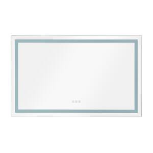 ANGELES HOME 36 in. W x 24 in. H Large Rectangular Frameless Wall ...