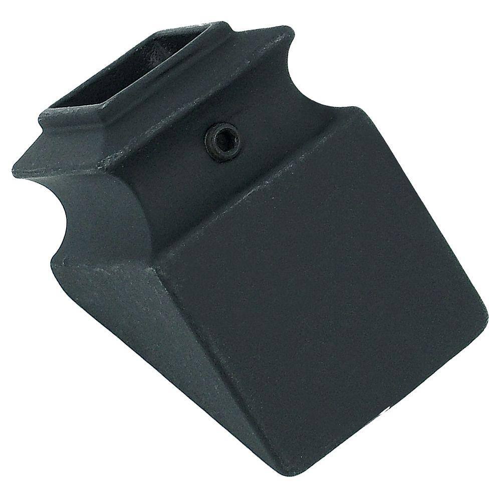 EVERMARK Stair Parts 5/8 in. Satin Black Angled Metal Baluster Shoe for ...