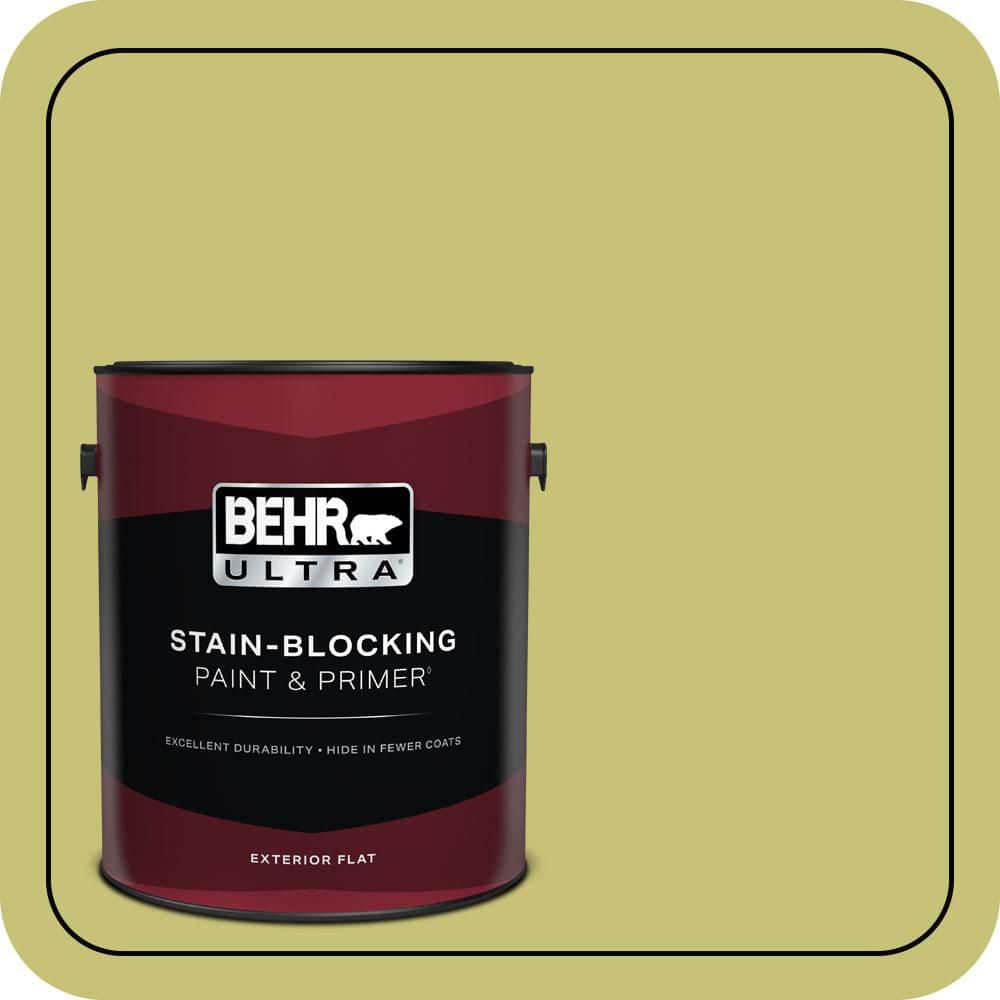BEHR ULTRA 1 gal. #PPU9-07 Fresh Sprout Flat Exterior Paint & Primer ...