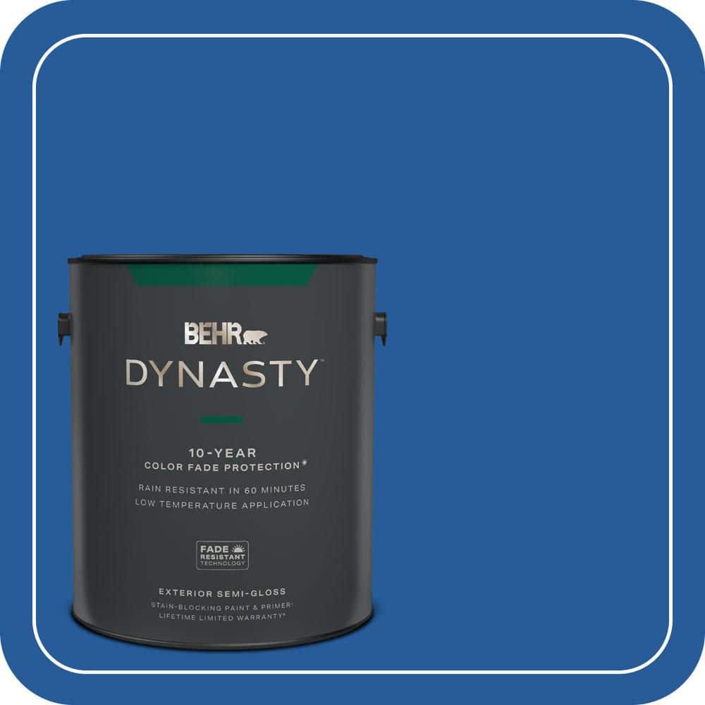 BEHR DYNASTY 1 gal. #P510-7 Beacon Blue Semi-Gloss Exterior Stain ...