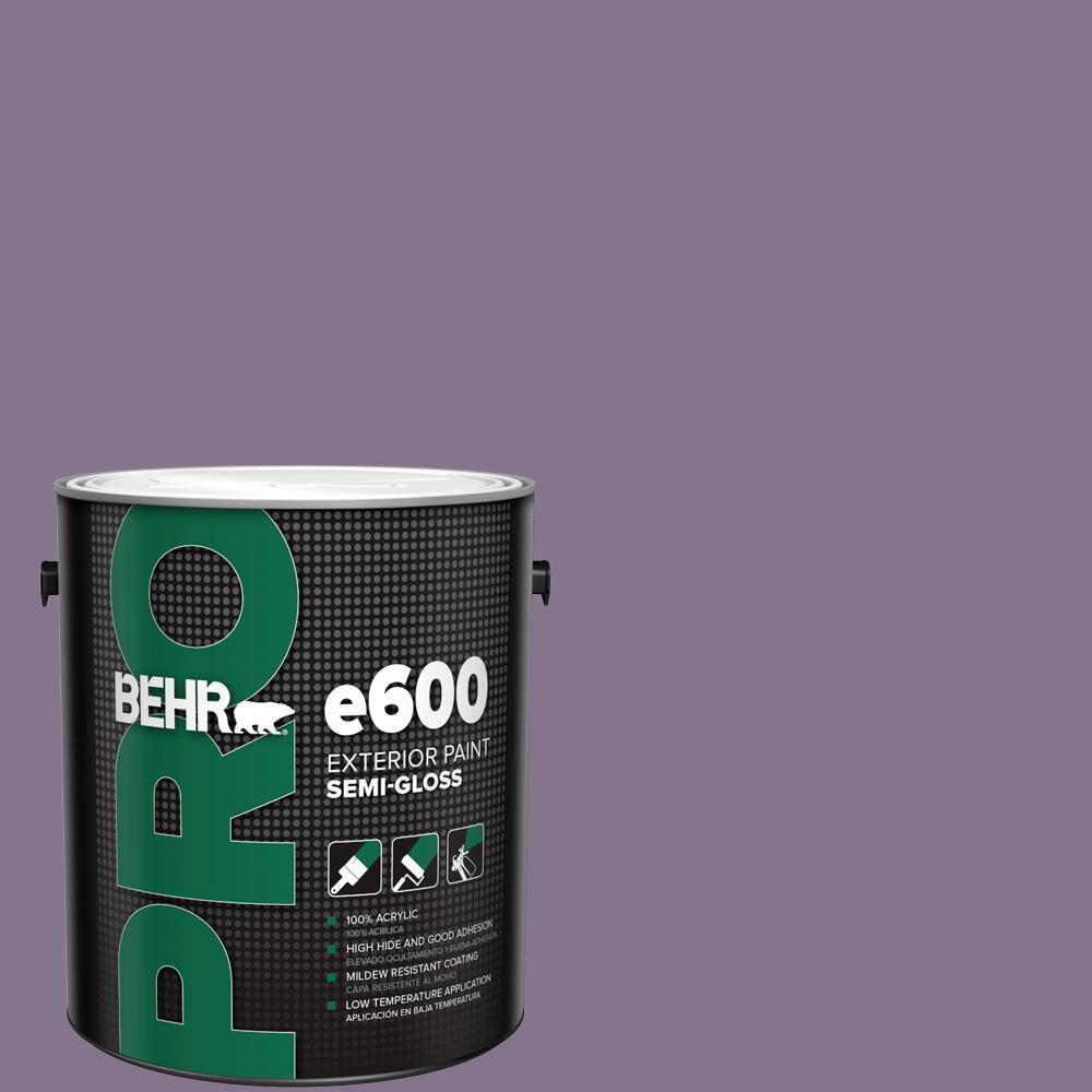 BEHR PRO 1 gal. #S100-5 Purple Potion Semi-Gloss Exterior Paint PR67301 ...