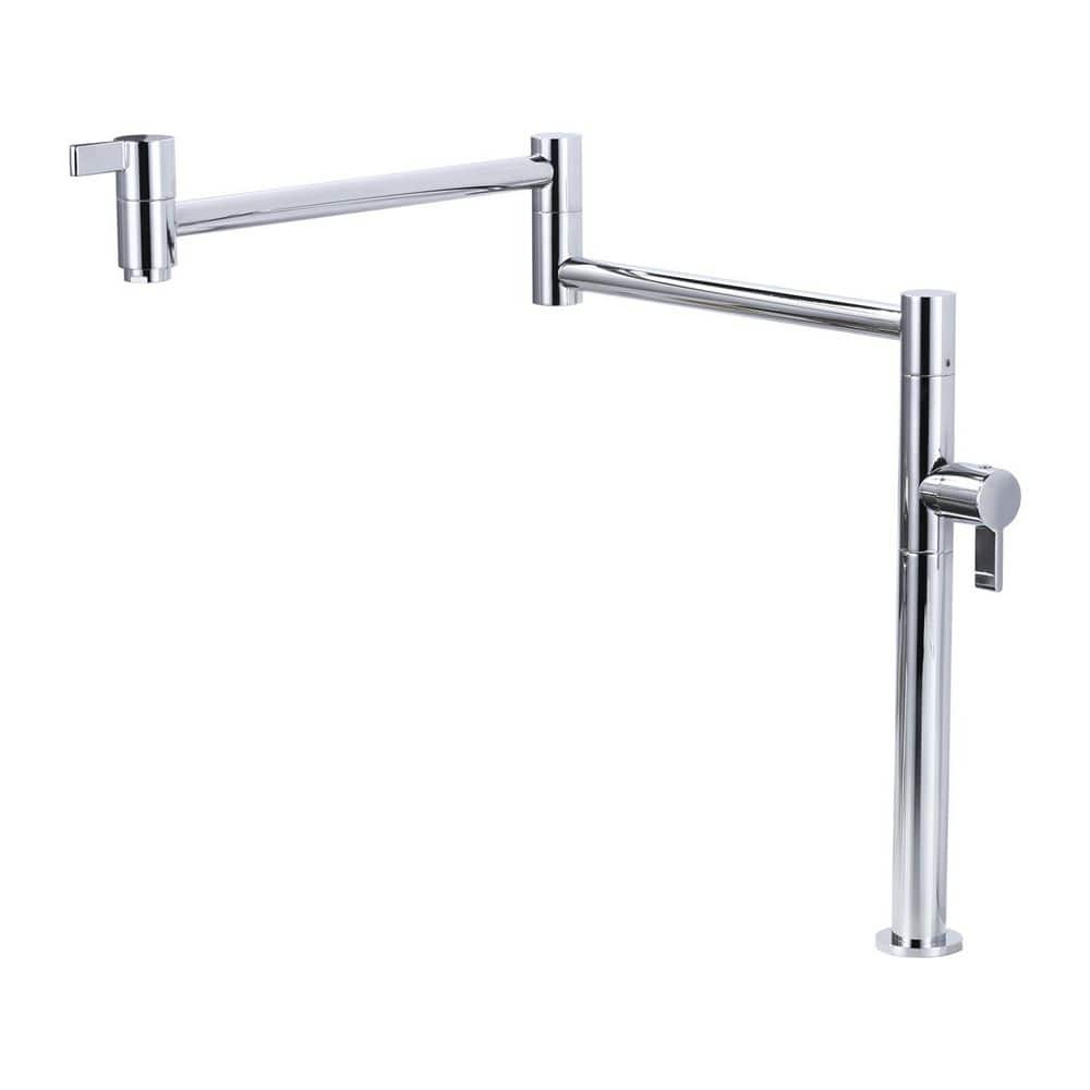 VEVETTA Double Handle Deck Deck Mounted Pot Filler with Double Joints ...