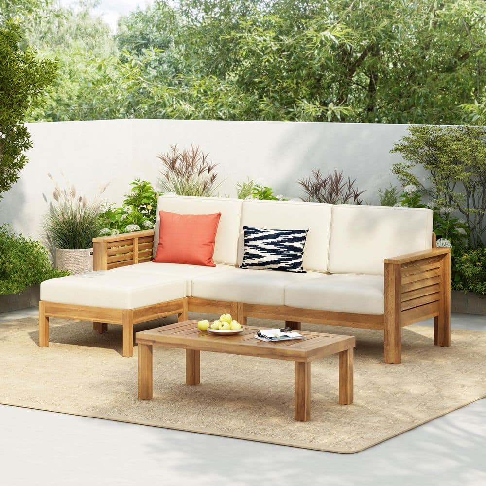 CHRISTOPHER KNIGHT HOME Wells Modern 3 pieces Outdoor Solid Wood Patio ...
