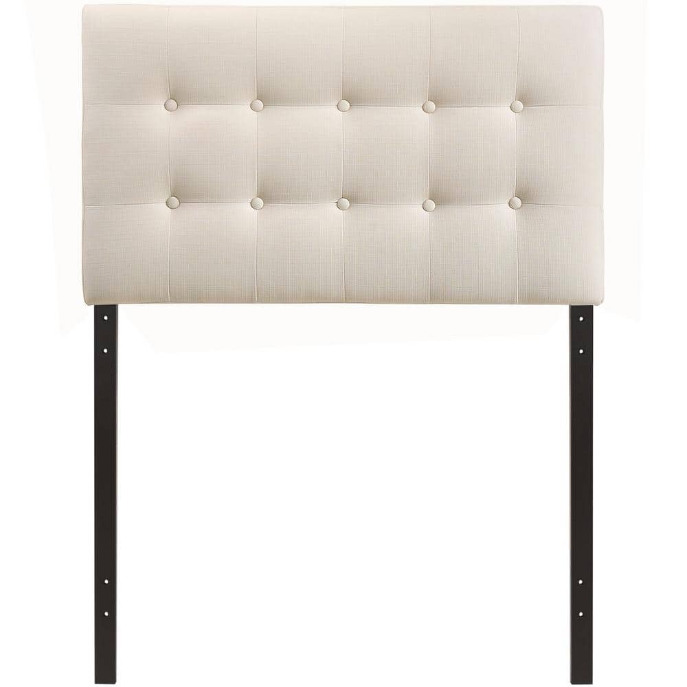 MODWAY Emily Ivory Twin Upholstered Fabric Headboard MOD-5176-IVO - The ...