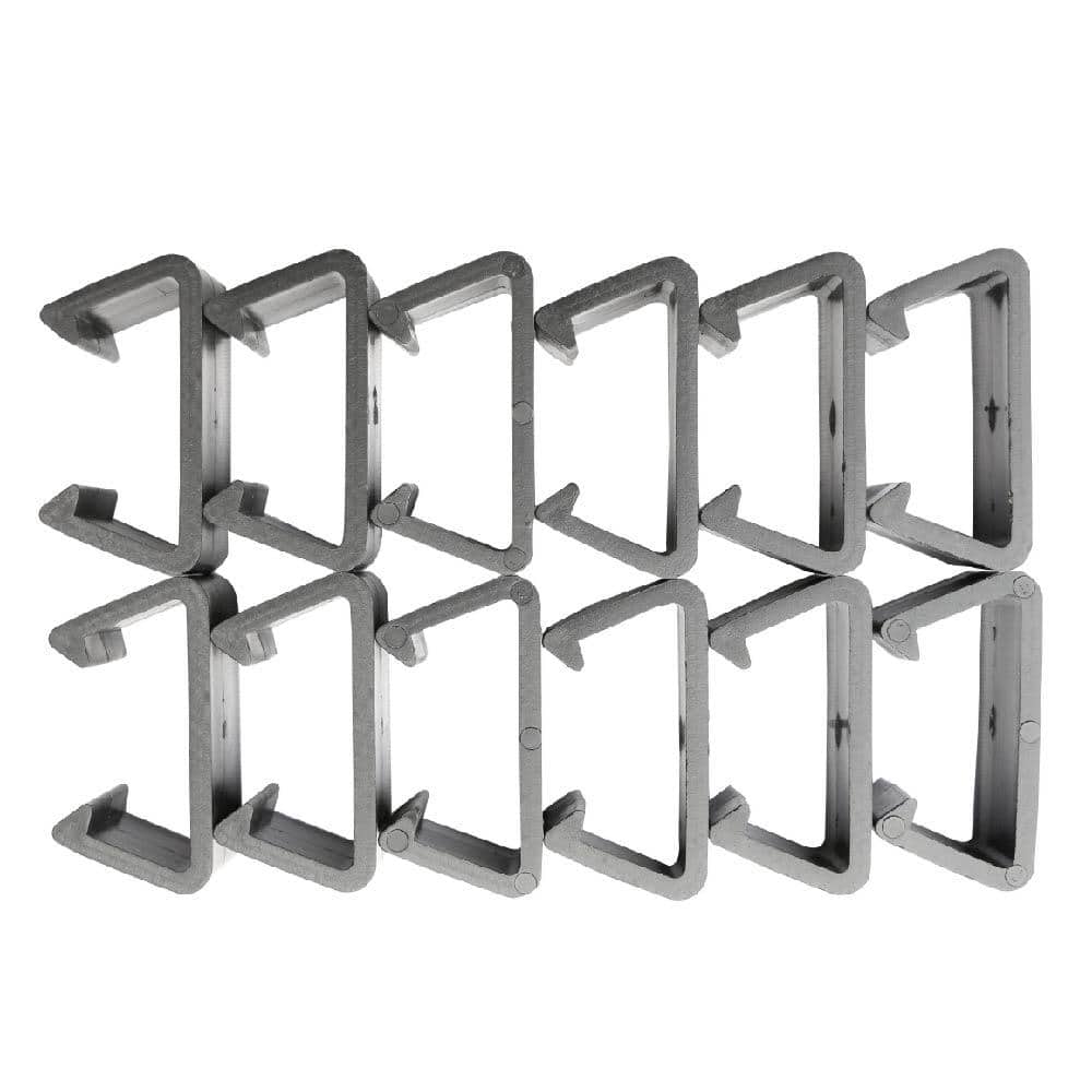 12-Piece Black Outdoor Sectional Couch Connectors, Furniture Clips ...