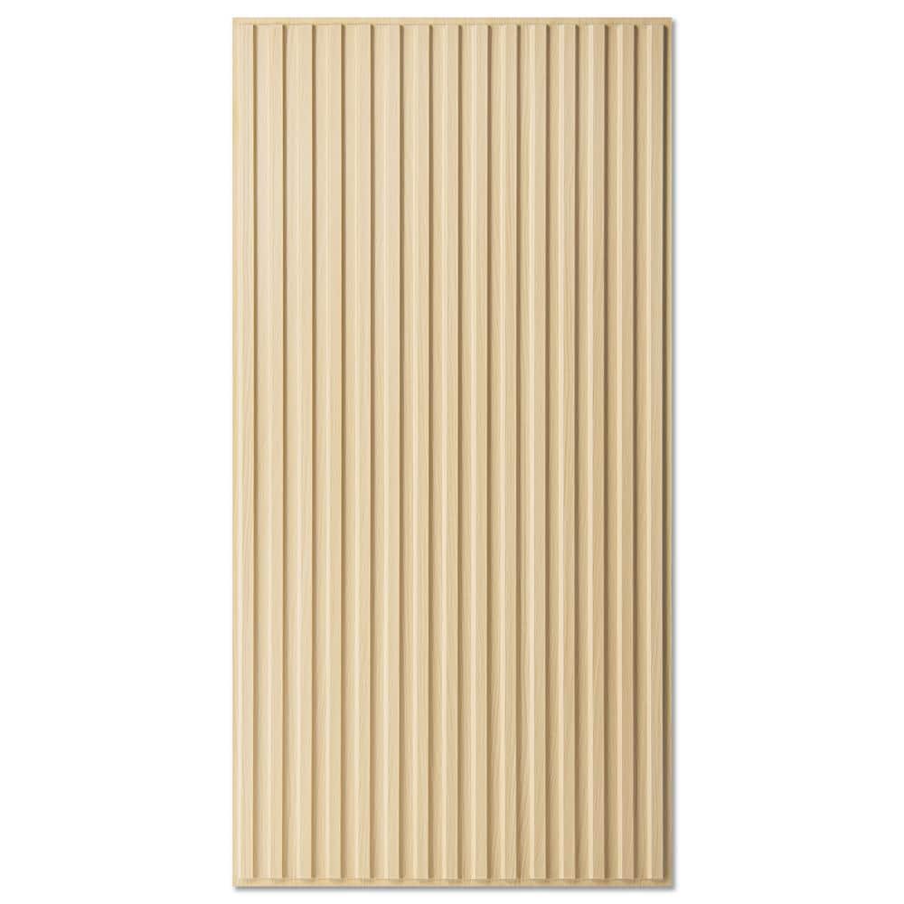 Art3dwallpanels Slat Design Oak 2 ft. x 4 ft. Decorative PVC Drop ...