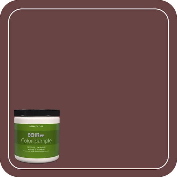BEHR PREMIUM PLUS 8 oz. #MQ1-14 Twinberry Semi-Gloss Interior/Exterior ...