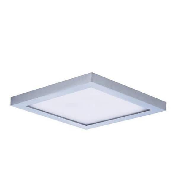 AMAX LIGHTING 5CCT-SM13DL-BN 13 in. 1-Light White Platter Selectable LED Flush Mount 2700/3000 ...
