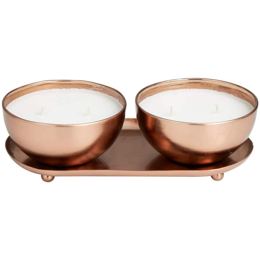 CosmoLiving by Cosmopolitan Copper Tropical Breeze Scented 12 oz. 2 ...