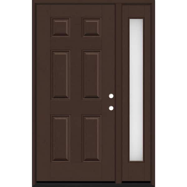 Steves & Sons Regency 51 in. x 80 in. 6 Panel LHIS Chestnut Stain ...