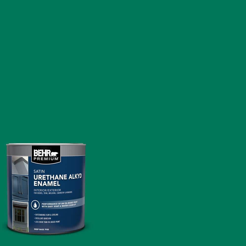 BEHR PREMIUM 1 qt. #OSHA 2 OSHA SAFETY GREEN Satin Enamel Urethane ...