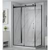 Dreamwerks 48 in. x 32 in. x 79.2 in. Rectangular Corner Shower Stall/Kit in Black with Base and ...