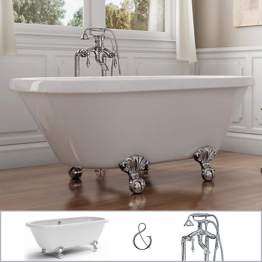 UPC 850019987379 - W-I-D-E Series Dalton 60 in. Acrylic Clawfoot Tub in ...