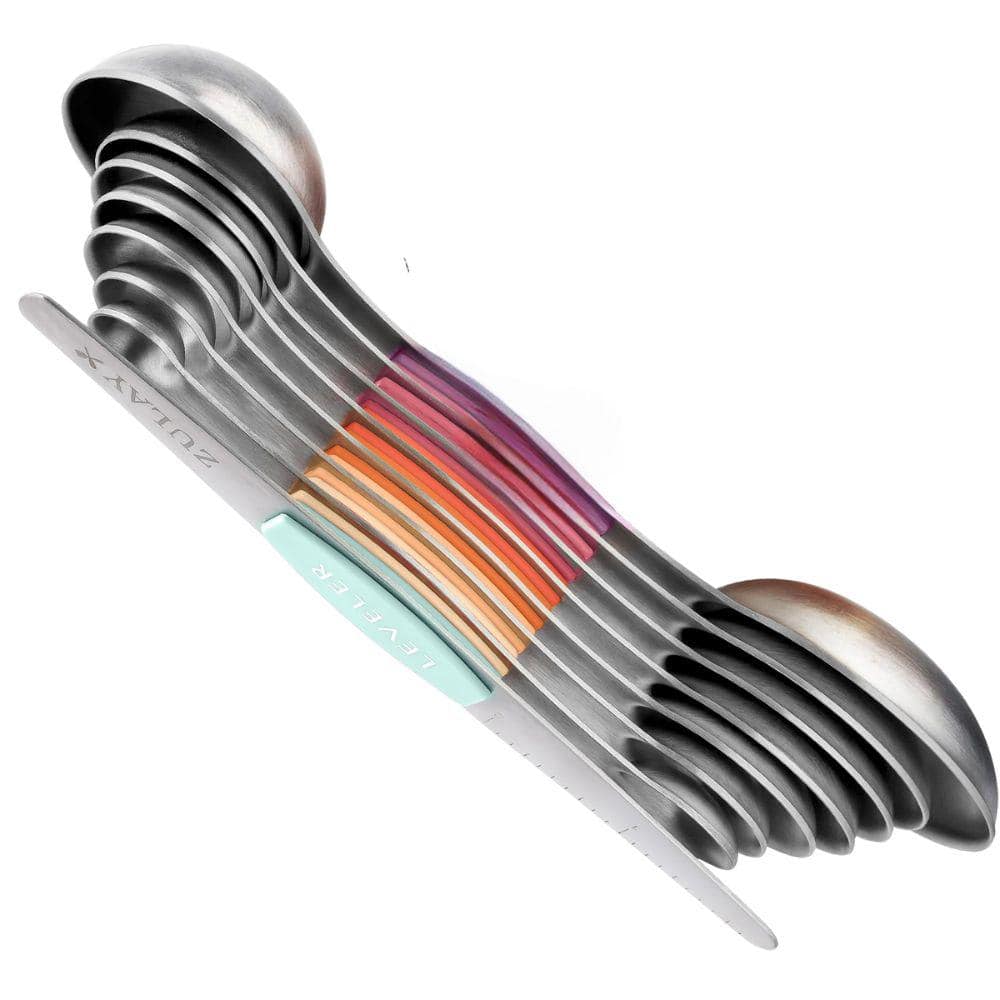 Zulay Kitchen Dual-Sided Magnetic Measuring Spoon Set of 8 - Sunset Z ...