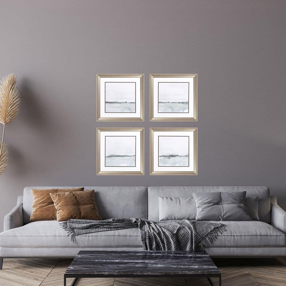 Paragon Caroline 4 Piece Framed 4 Piece Abstract Art Print 19 in. x 19 ...