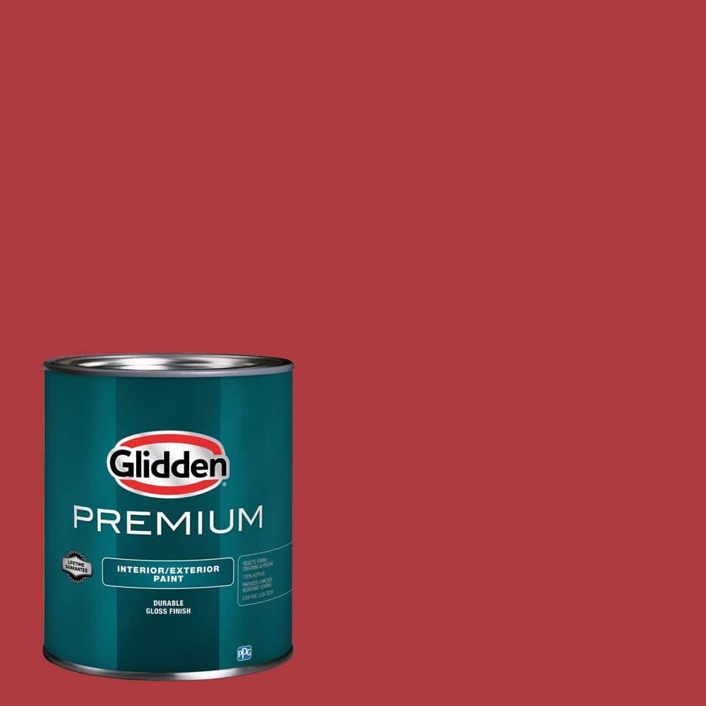 Glidden Premium 1 qt. Red Gumball PPG1187-7 High Gloss Interior ...