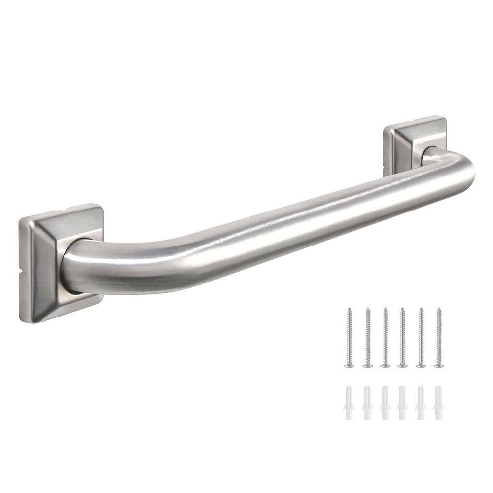 18 in. Stainless Steel Bathroom Grab Bar Handrail ADA Compliant Safety ...