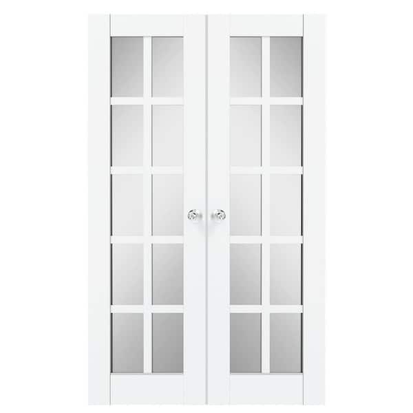 TENONER 48 in. x 80 in. Composite, MDF 10 Lite, Mirrored Glass, Primed ...