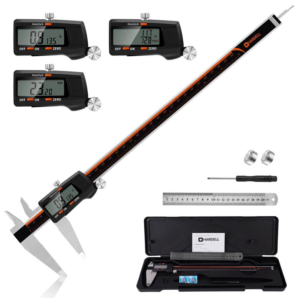 MYWISH 12 in. Stainless Steel Measuring Ruler, Slide calipers, Digital ...