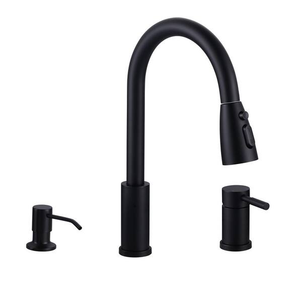 IVIGA Separate Single Handle 15 in. H Pull Down Sprayer Kitchen Faucet ...