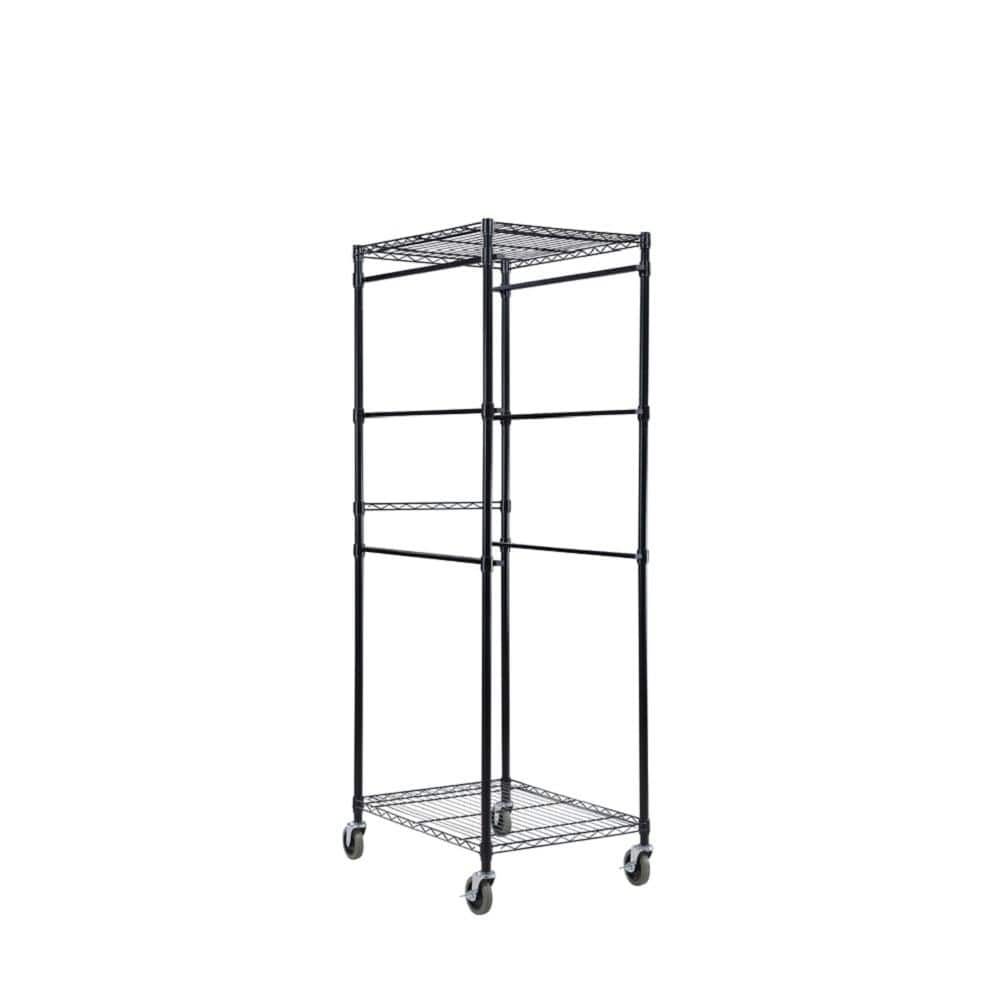 HDX Steel Wire Garage Storage Tote Rack with Casters for 27 Gal. Totes ...