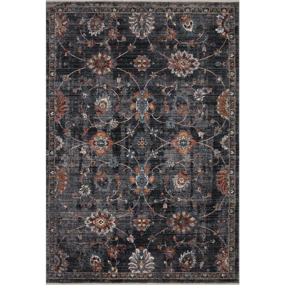 LOLOI II Samra Charcoal/Multi 11 ft. 6 in. x 15 ft. 7 in. Distressed ...