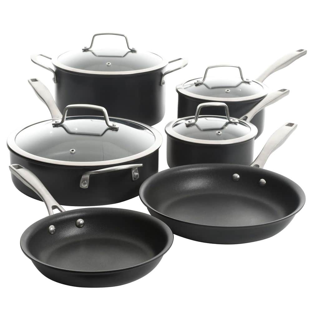Kenmore Pro Pro Arbor Heights 10 Piece Nonstick Aluminum Cookware Set ...