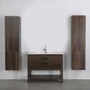 Streamline 39.4 in. W x 32.3 in. H Bath Vanity in Brown with Resin ...