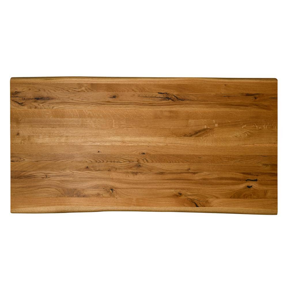 HARDWOOD REFLECTIONS 10 ft. L x 25 in. D Unfinished White Oak Butcher ...