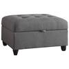 Coaster Grey Stonenesse Storage Ottoman with Button Tufting 500414 ...