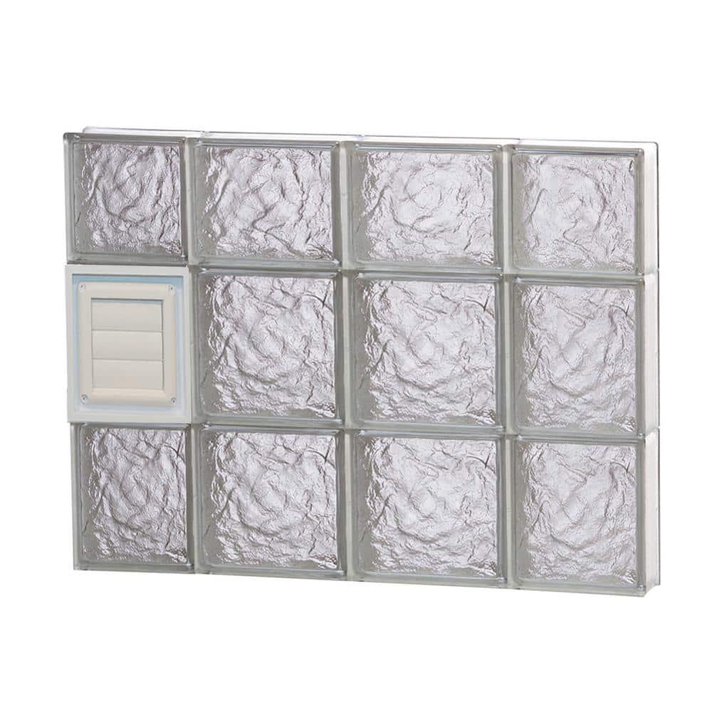 Clearly Secure 27 in. x 21.25 in. x 3.125 in. Frameless Ice Pattern ...
