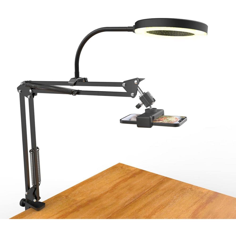 OBJLGEV Overhead Camera Mount with Ring Light Flexible Articulating ...