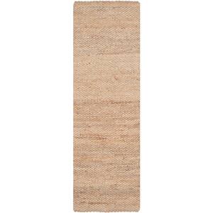 SAFAVIEH Natural Fiber Beige 2 ft. x 9 ft. Solid Runner Rug NF747A-29 ...